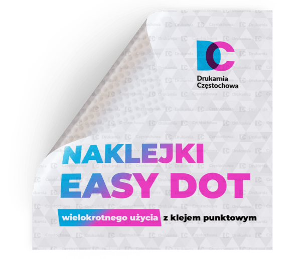 Naklejki EASY DOT folia Drukarnia Częstochowa - 0zł dostawa